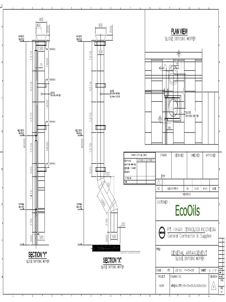 General Arrangement -Sludge Disposing Hopper | PDF