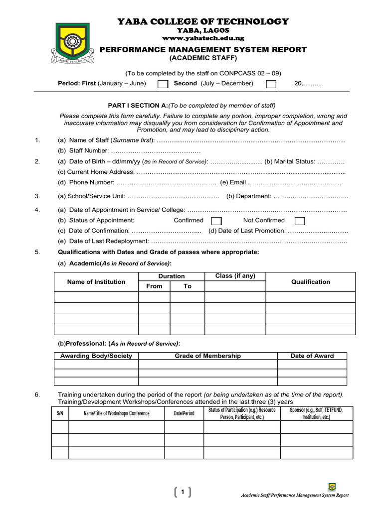 YCT APER Form - ASP | PDF