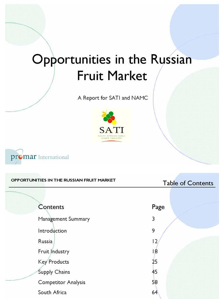 Russian Fruit Opp | PDF | Retail | Gross Domestic Product