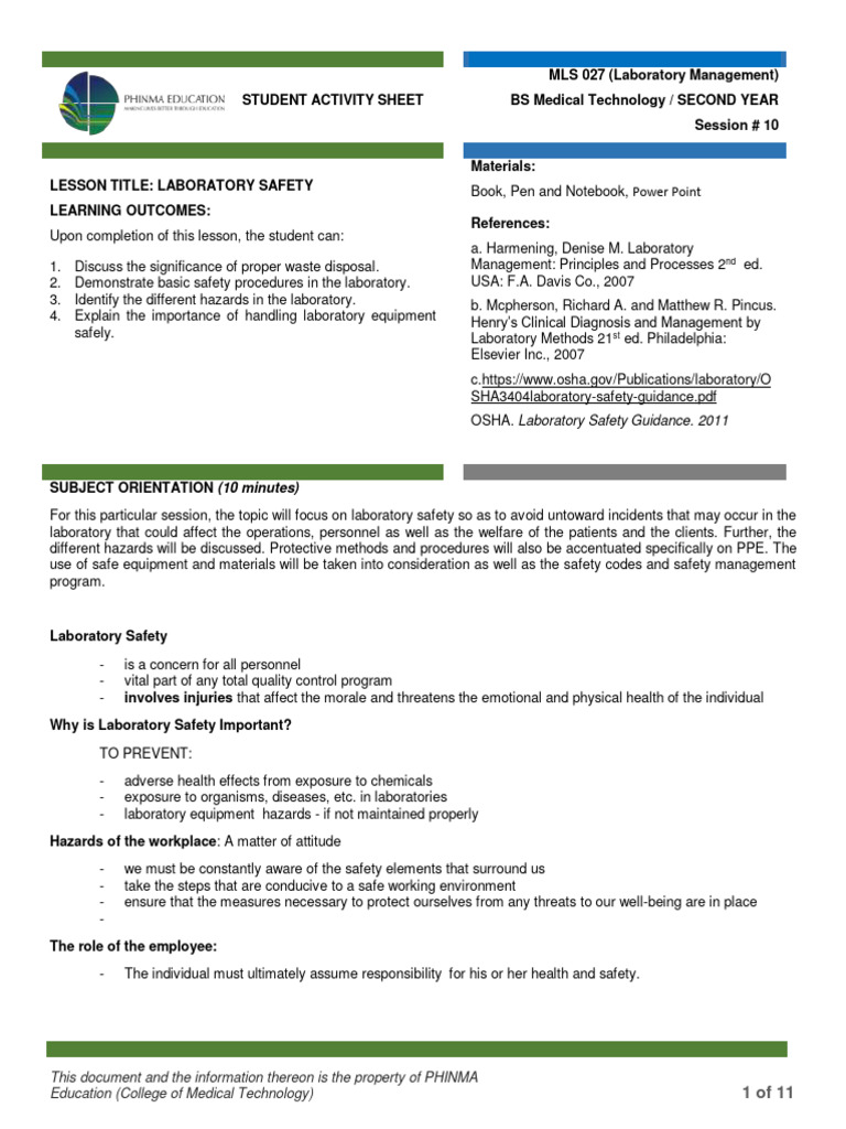 Laboratory Safety Guidelines for Students | PDF | Laboratories | Fires