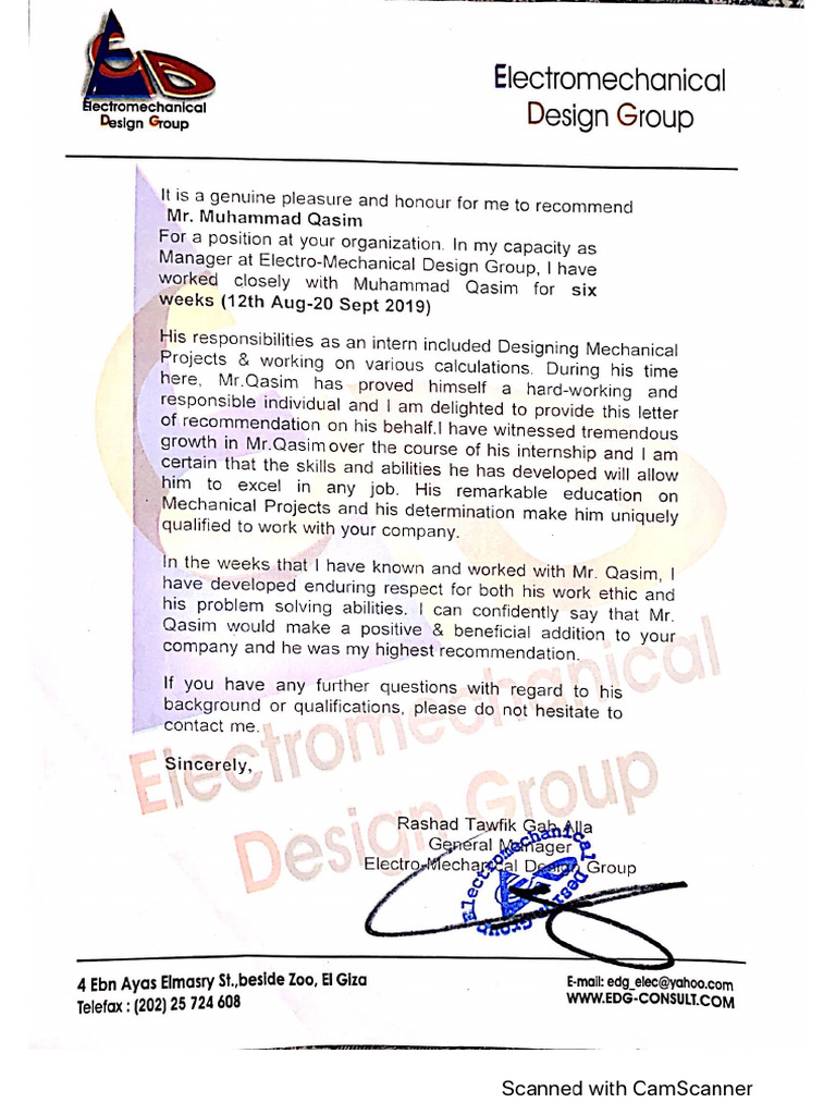 Recommendation Letter 1 | PDF