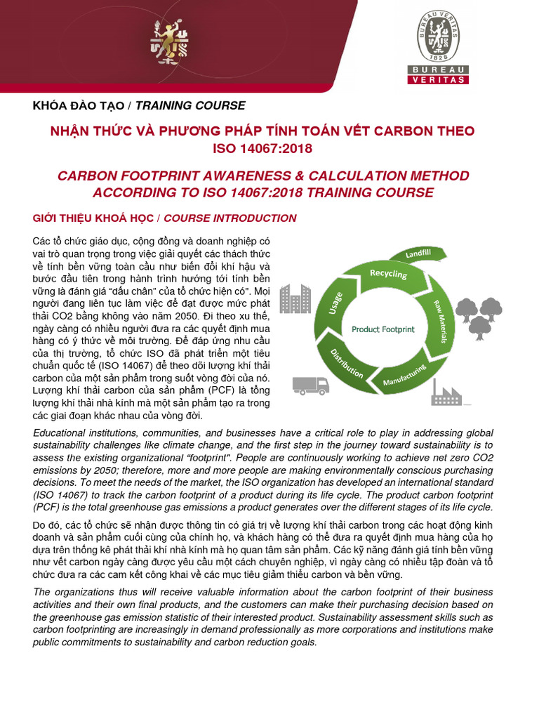 Carbon Footprint Awareness & Calculation Method According To ISO 14067 ...