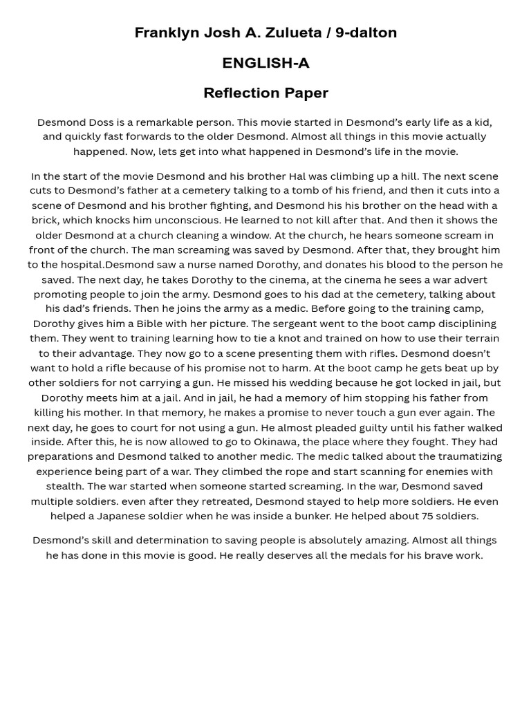 Franklyn Josh A. Zulueta 9-Dalton-1 | PDF