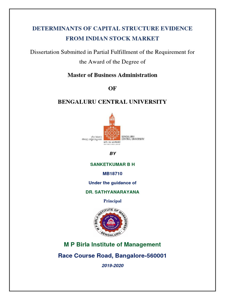 Sanket Project | Download Free PDF | Capital Structure | Debt