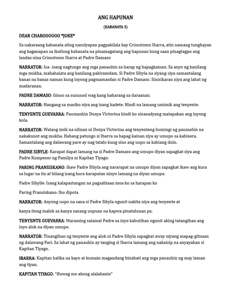 Script Kabanata 3 1 | PDF