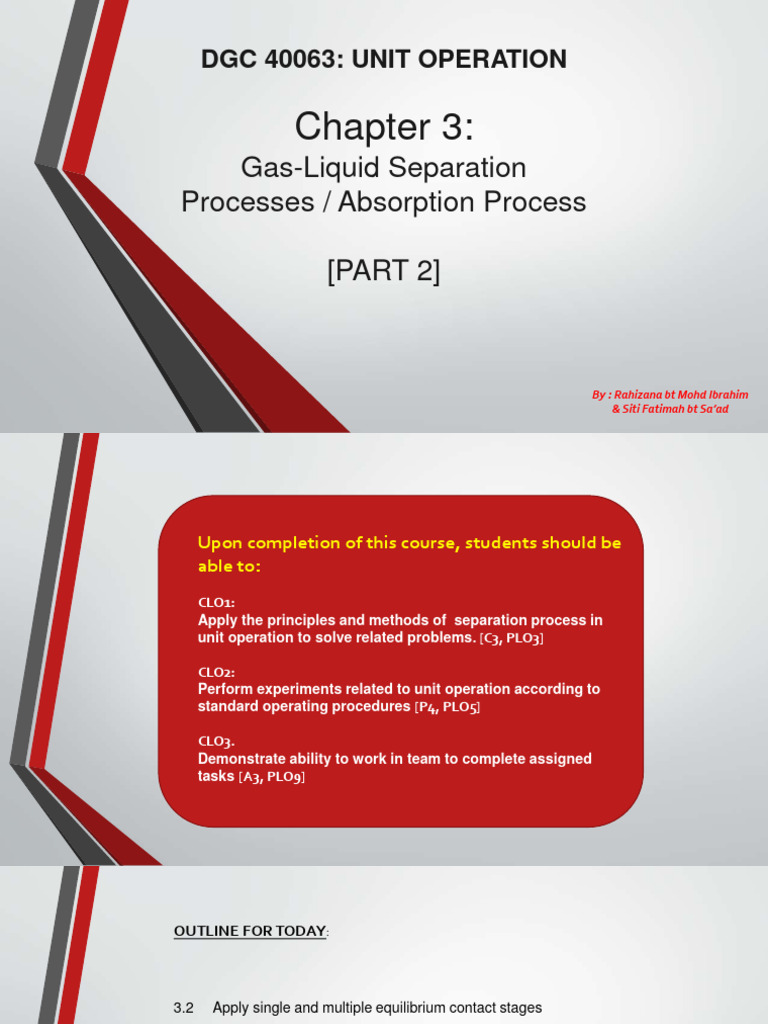 Chapter 3 Gas Liquid Separation Process (Part 2) | PDF | Chemical ...