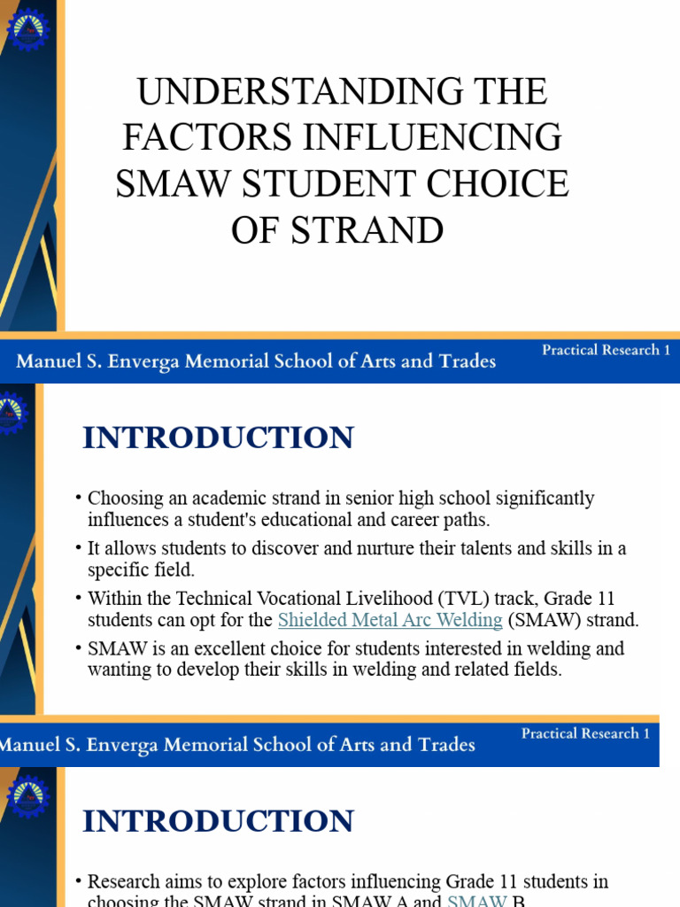 Factors Influencing SMAW Strand Choice | PDF | Questionnaire | Survey ...
