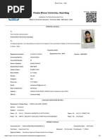 Exam Form - VBU SEM 2 | PDF