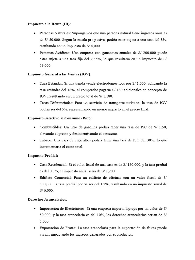 Impuesto A La Renta | PDF | Impuestos | Economias