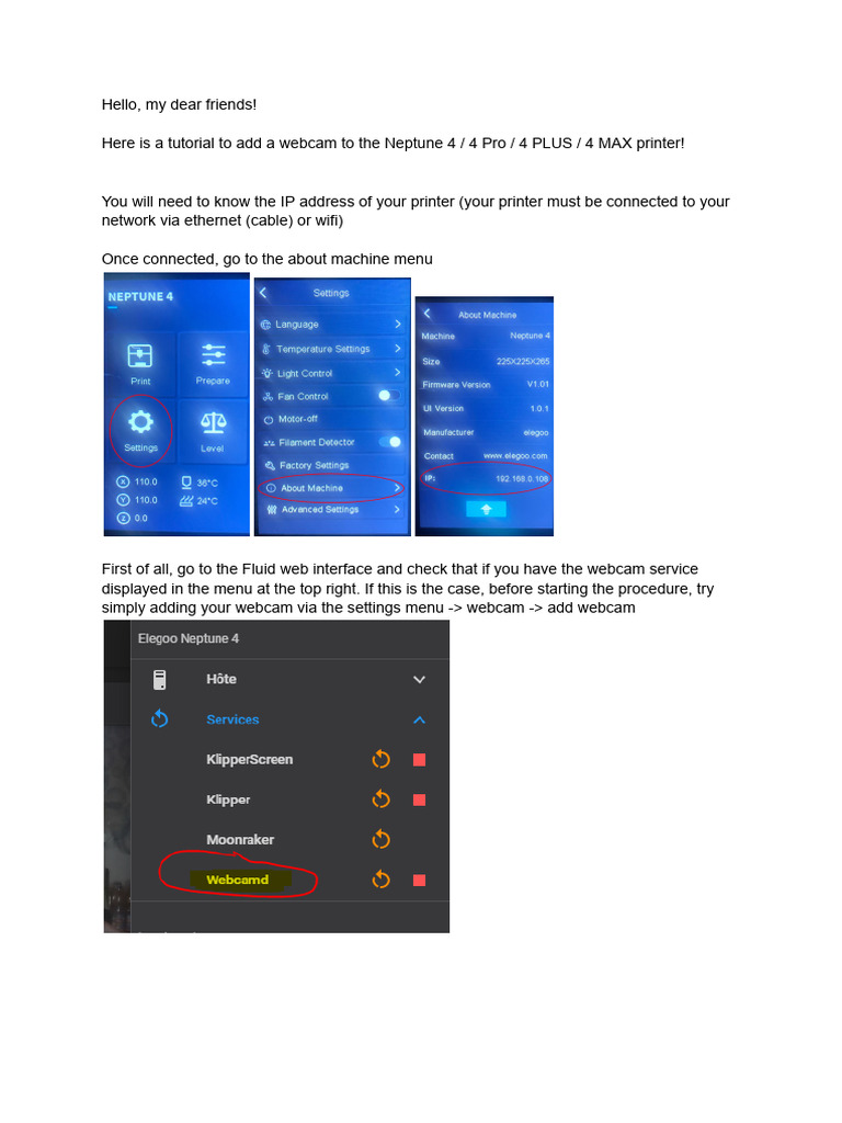 Webcam Setup for Elegoo Neptune 4 | PDF | Sudo | Digital Technology