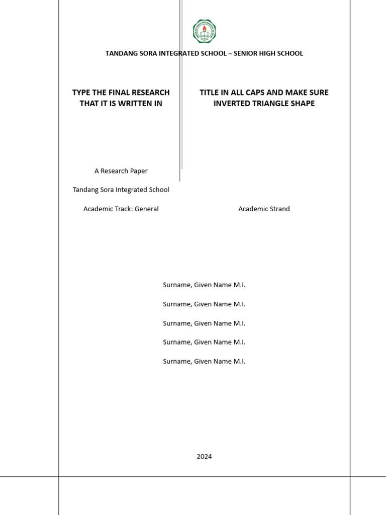 SHS Quali Research Paper Template | Download Free PDF | Methodology