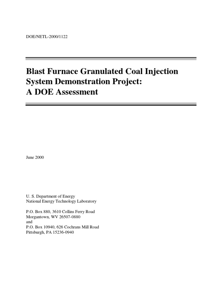 Pulverised Coal Injection Process | PDF | Coke (Fuel) | Coal