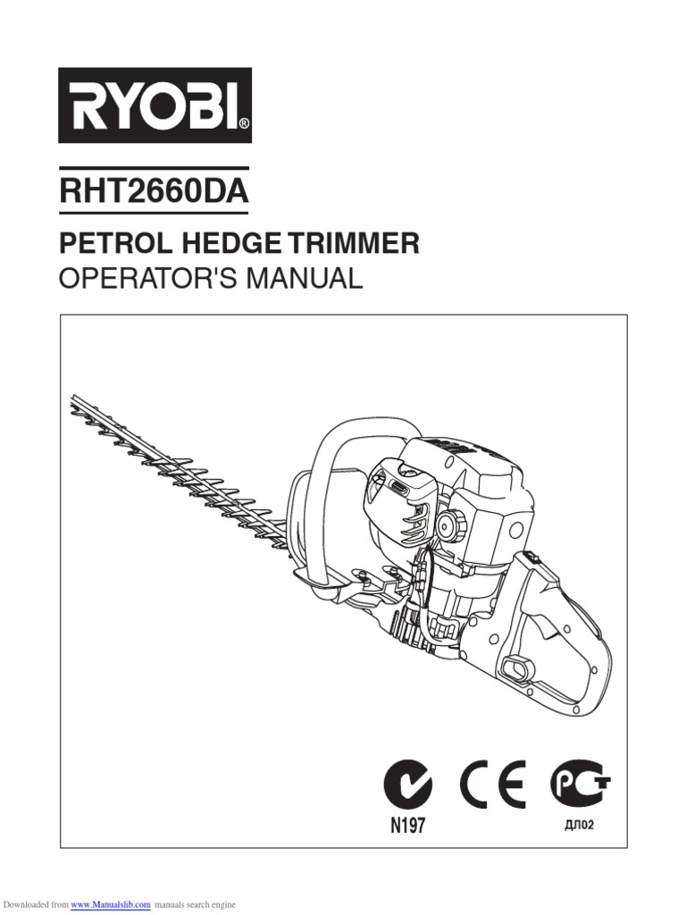 Ryobi rht2660da | PDF | Gasoline | Glasses