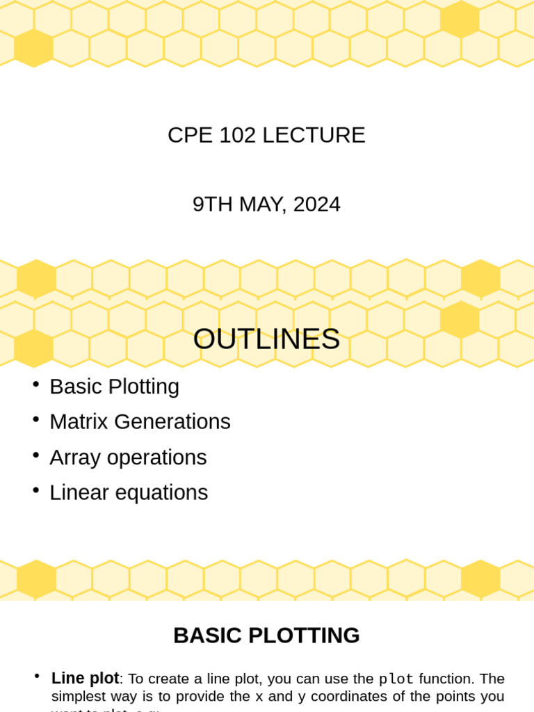 Cpe 102 Presentation 2 | PDF | Matrix (Mathematics) | Mathematical Objects