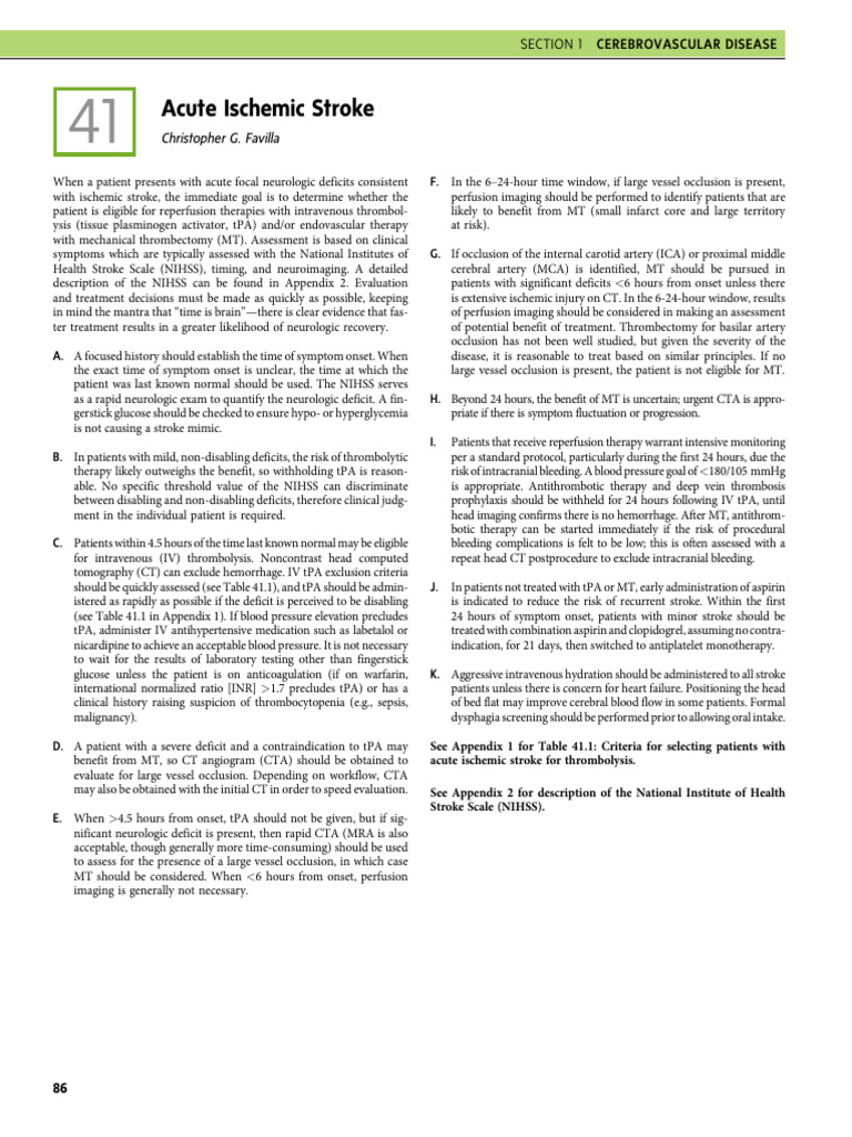 Acute Ischemic Stroke Management Guide | PDF | Stroke | Ischemia