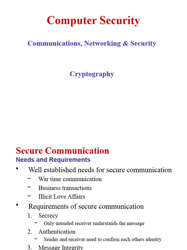 7 Cryptography | PDF | Encryption | Cryptography 7 Cryptography | PDF | Encryption | Cryptography