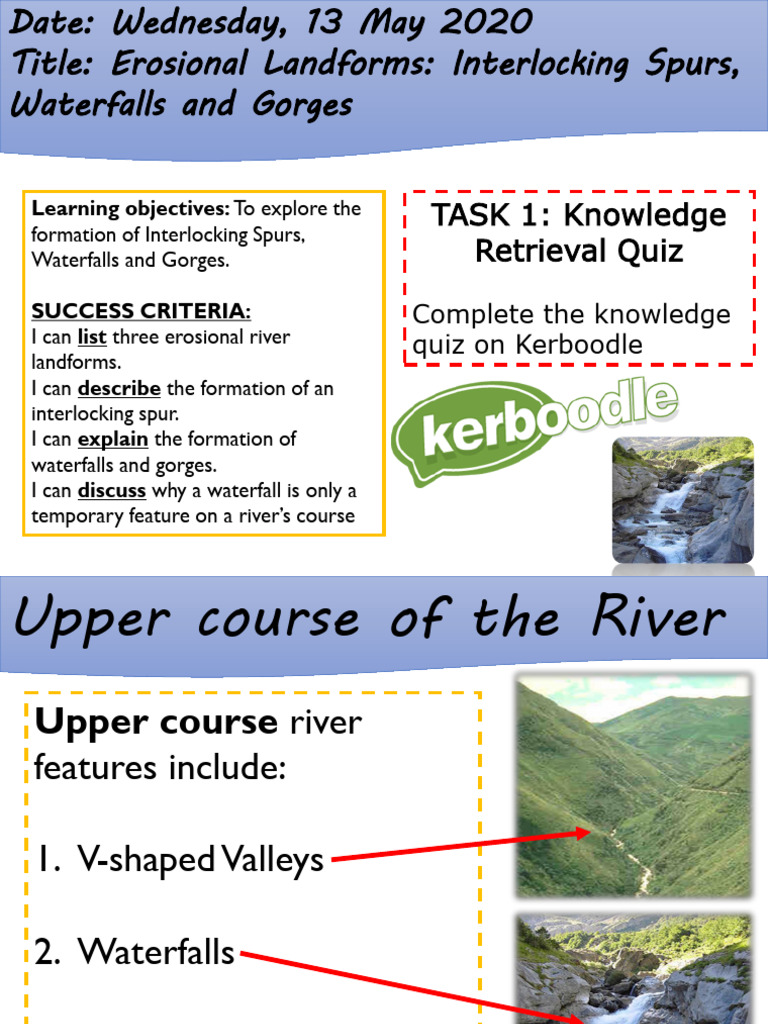 River Landform Formations | PDF | Valley | Erosion