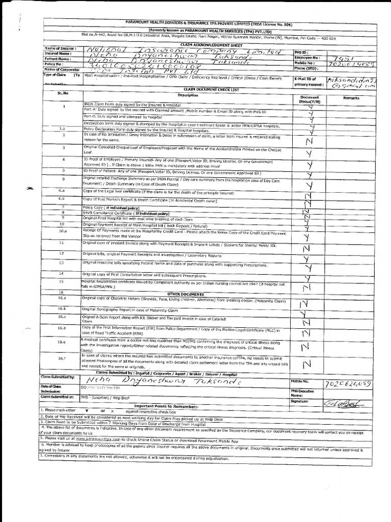 Claim Form | PDF