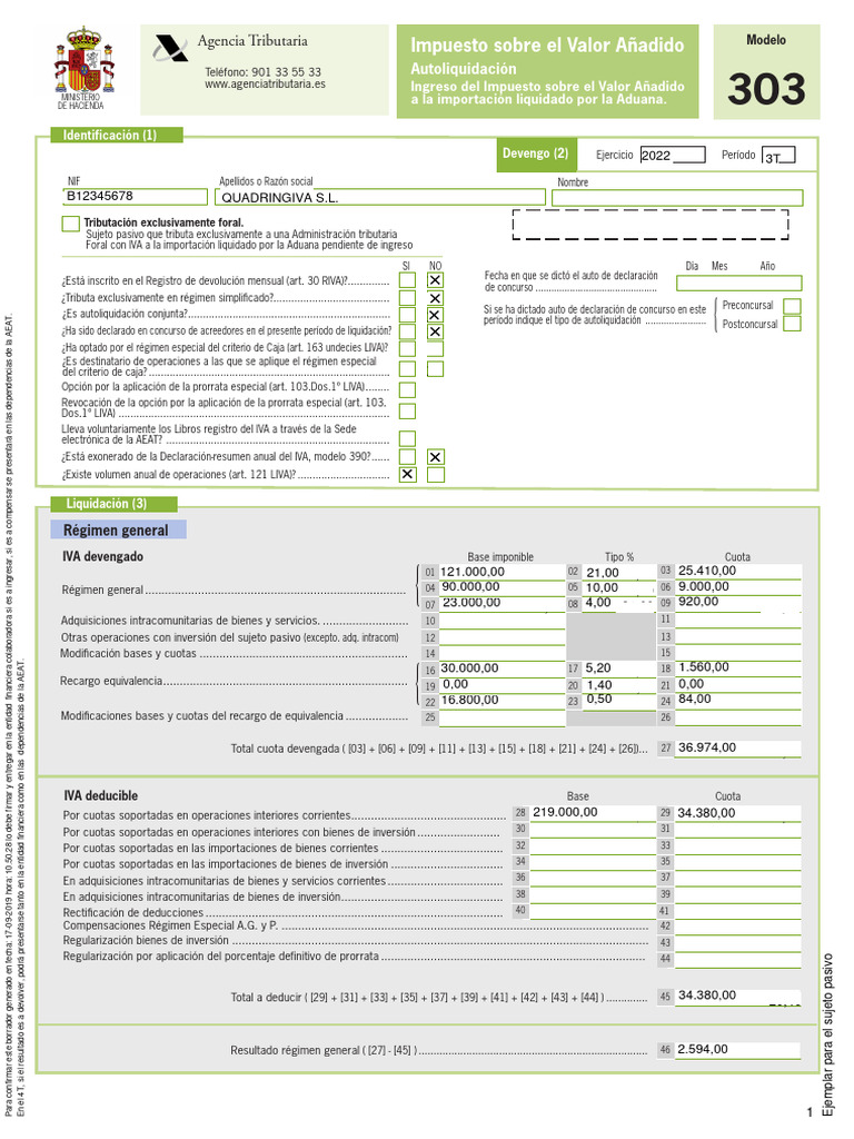 Activitat 12 Mf0976 - 2 Uf0350 Model 303 Iva Plantilla 3t Resolta | PDF ...