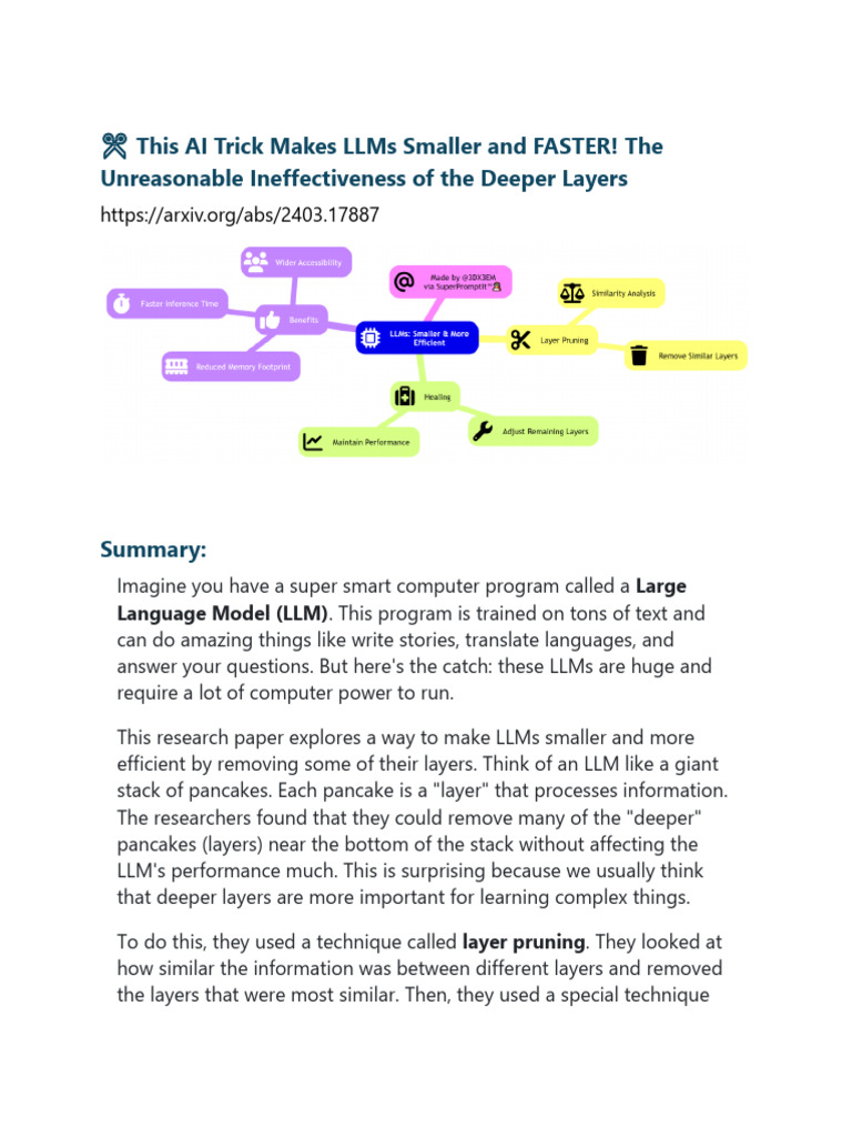 Efficient LLMs: Pruning Deep Layers | PDF | Cognitive Science | Applied ...