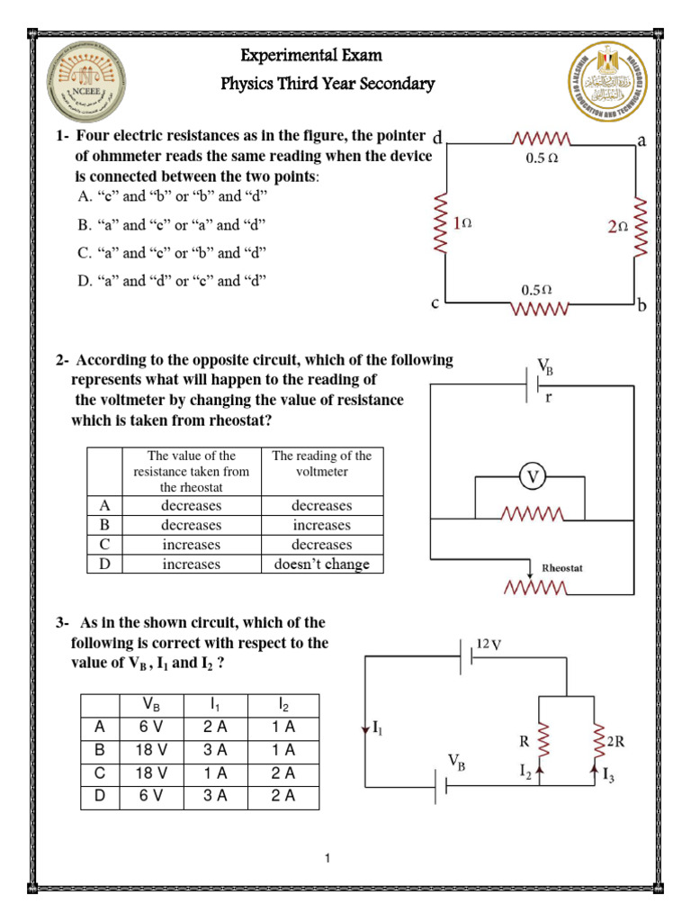 Physics Exam | Download Free PDF | Inductor | Light