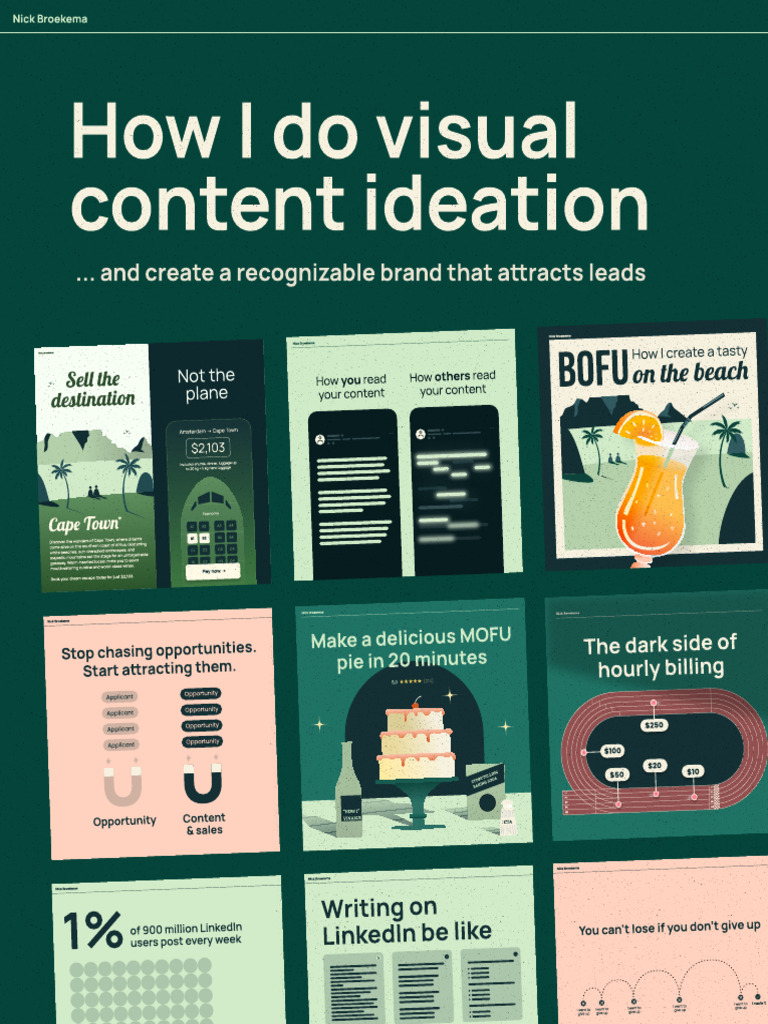 How I Do Visual Content Ideation Nick Brokema | PDF | Linked In