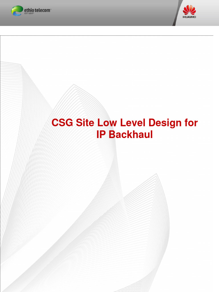 CSG Site Low Level Design For IP Backhaul | PDF | Computer Network | Networking
