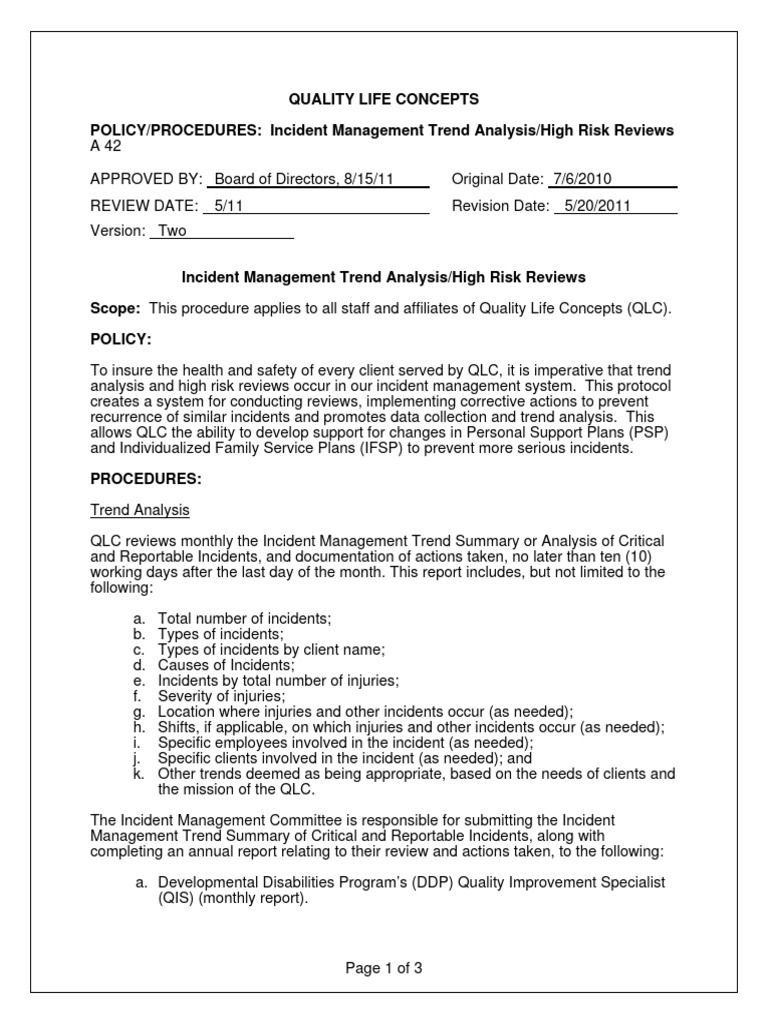 Incident Management Trend Analysis | PDF | Risk | Incident Management