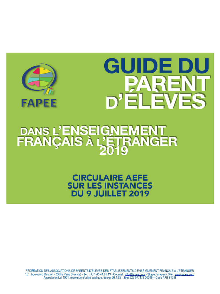Guide des parents d'élèves à l'étranger | PDF