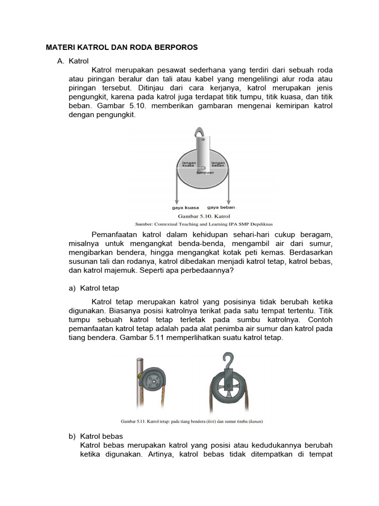 Materi Katrol Dan Roda Berporos | PDF