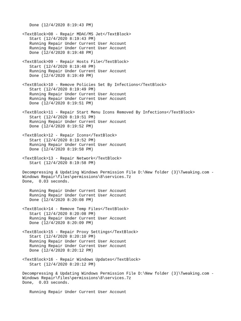 Windows Repair Log | Download Free PDF | Computer File | Directory (Computing)