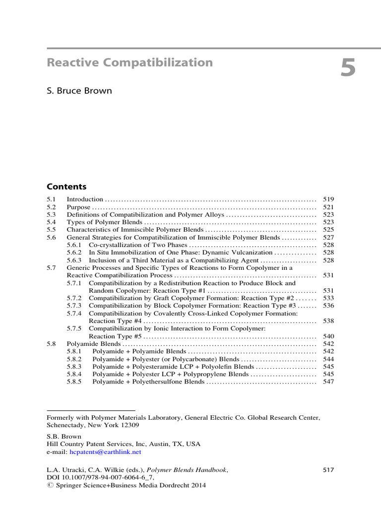 Polymer Blend Compatibilization Guide | PDF | Polymers | Copolymer