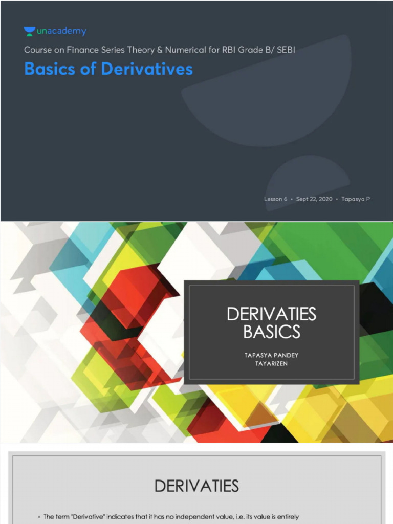 Basics of Derivatives | PDF