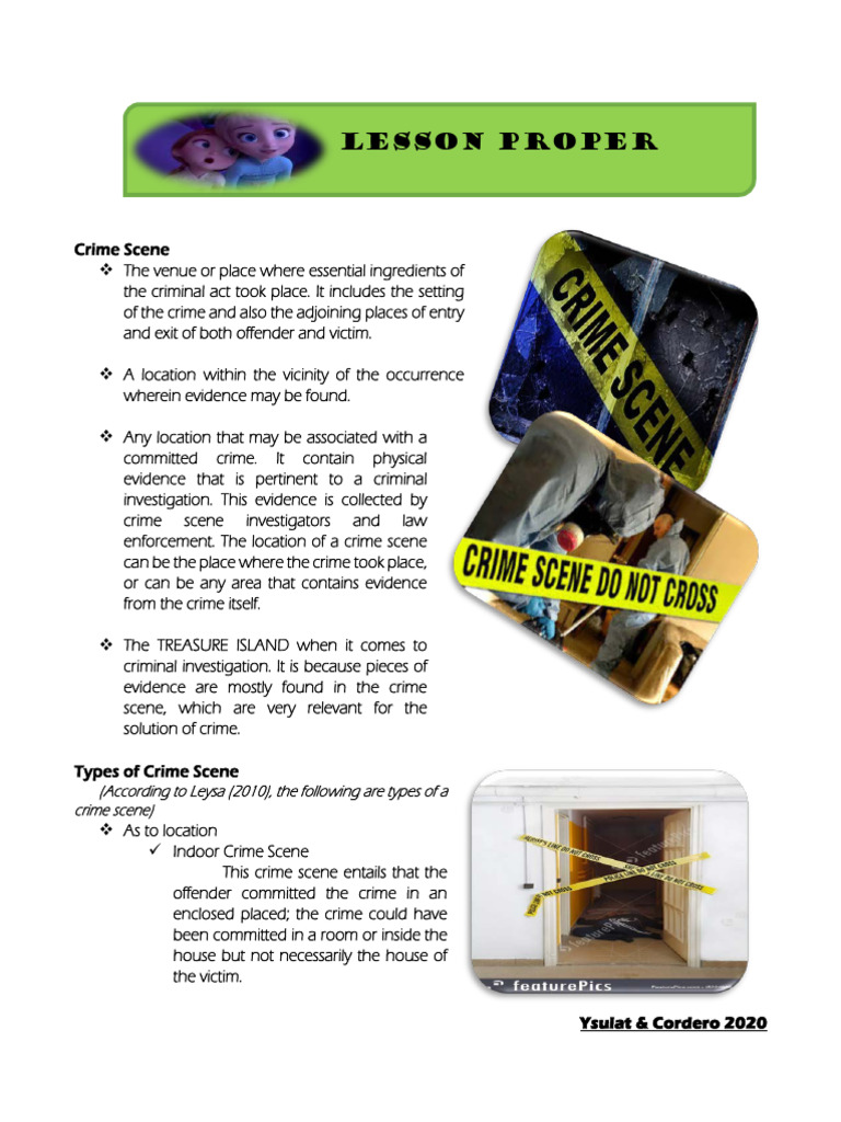 4.-Lesson-Proper MODULE 4 LESSON 1 | PDF | Crime Scene | Photograph