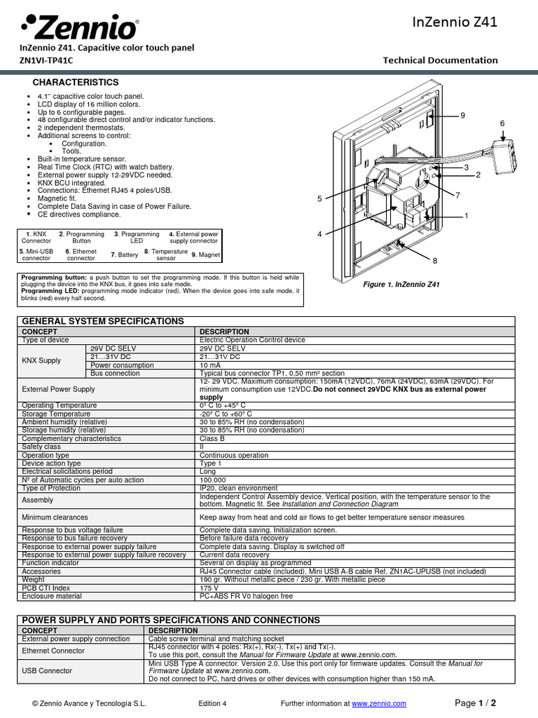 Datasheet Z41 EN Ed4 | PDF | Electrical Connector | Electronics