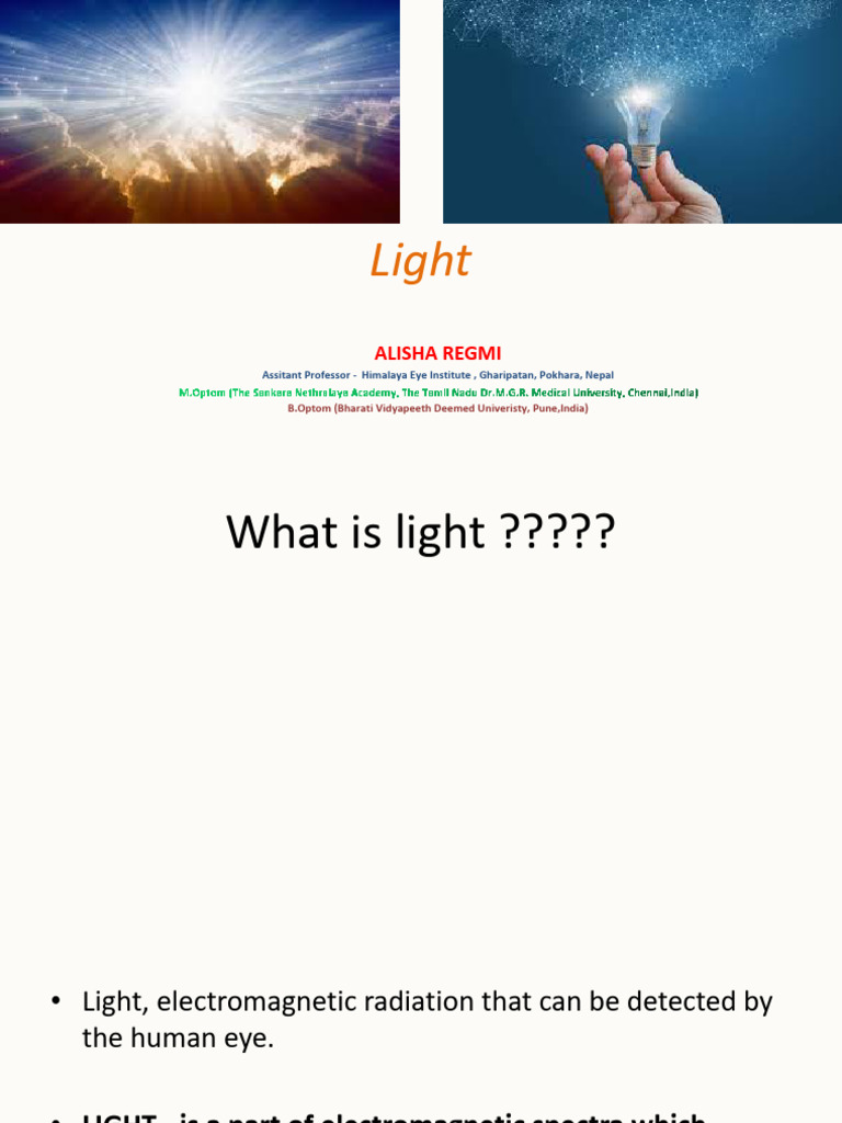 1.1 - Light and Its Properties | PDF | Light | Electromagnetic Spectrum
