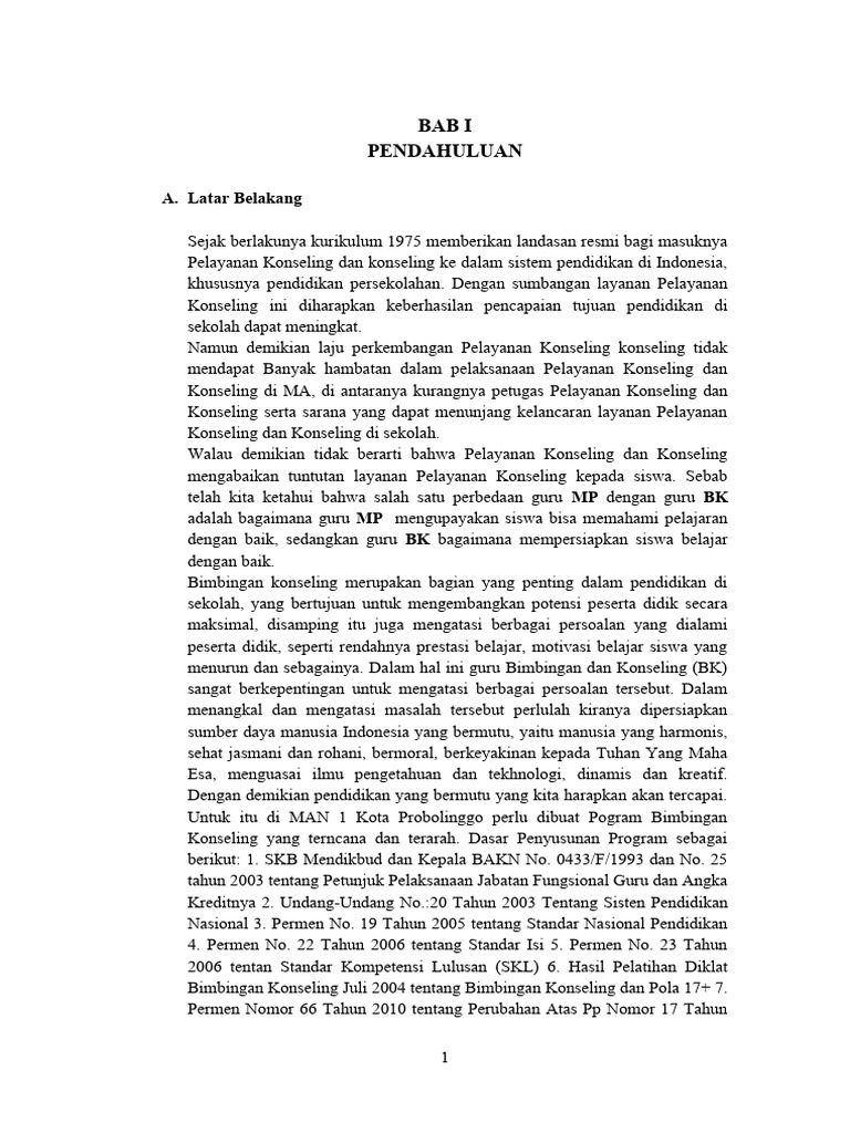 Program Kerja BK | PDF