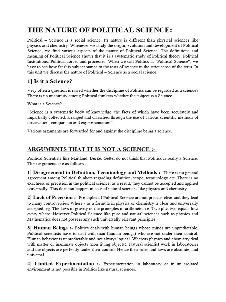 654c6d37afe03 - THE NATURE OF POLITICAL SCIENCE | PDF | Science ...