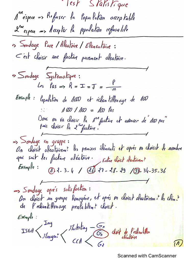 Formules Test Statistique | PDF
