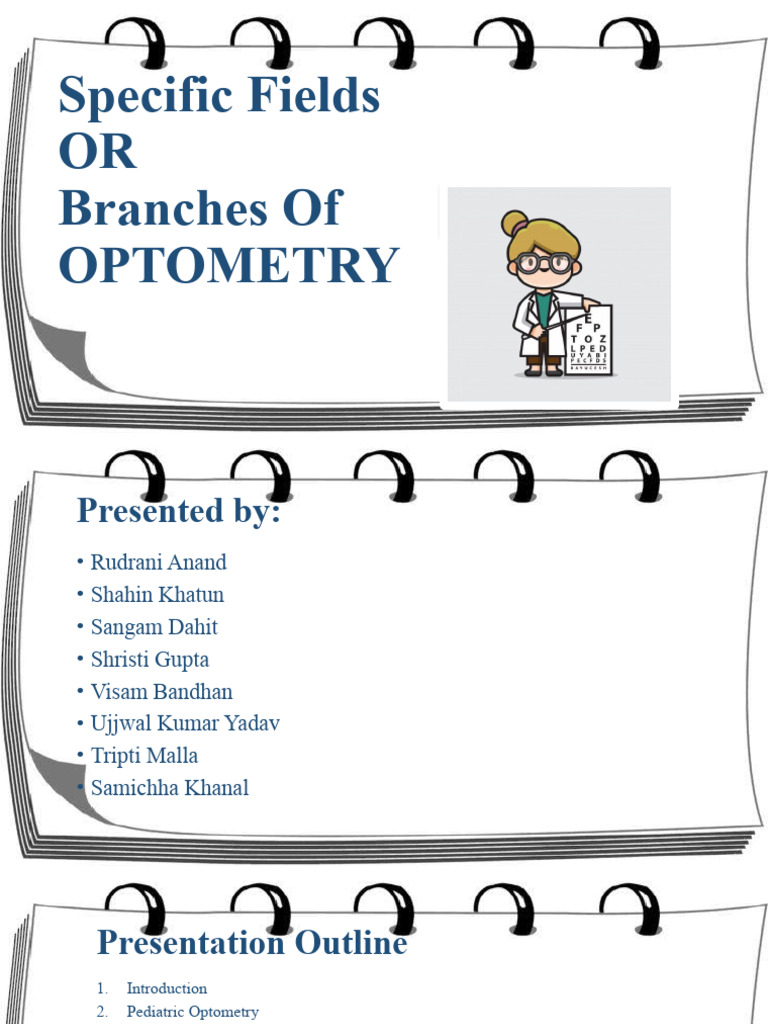 Specific Fields OR Branches of Optometry | PDF | Optometry | Myopia