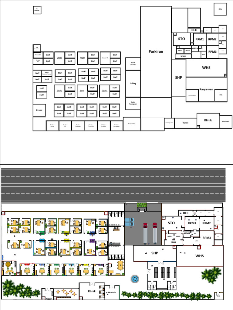 Denah Layout Gudang dan Pabrik | PDF