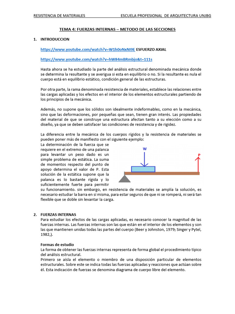 Tema 4 RM | PDF | Resistencia de materiales | Viga (Estructura)