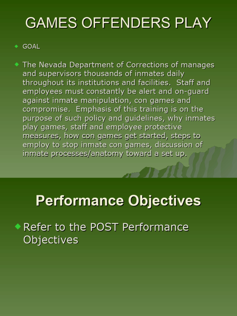 Games Offenders Play 122015 NEW | PDF