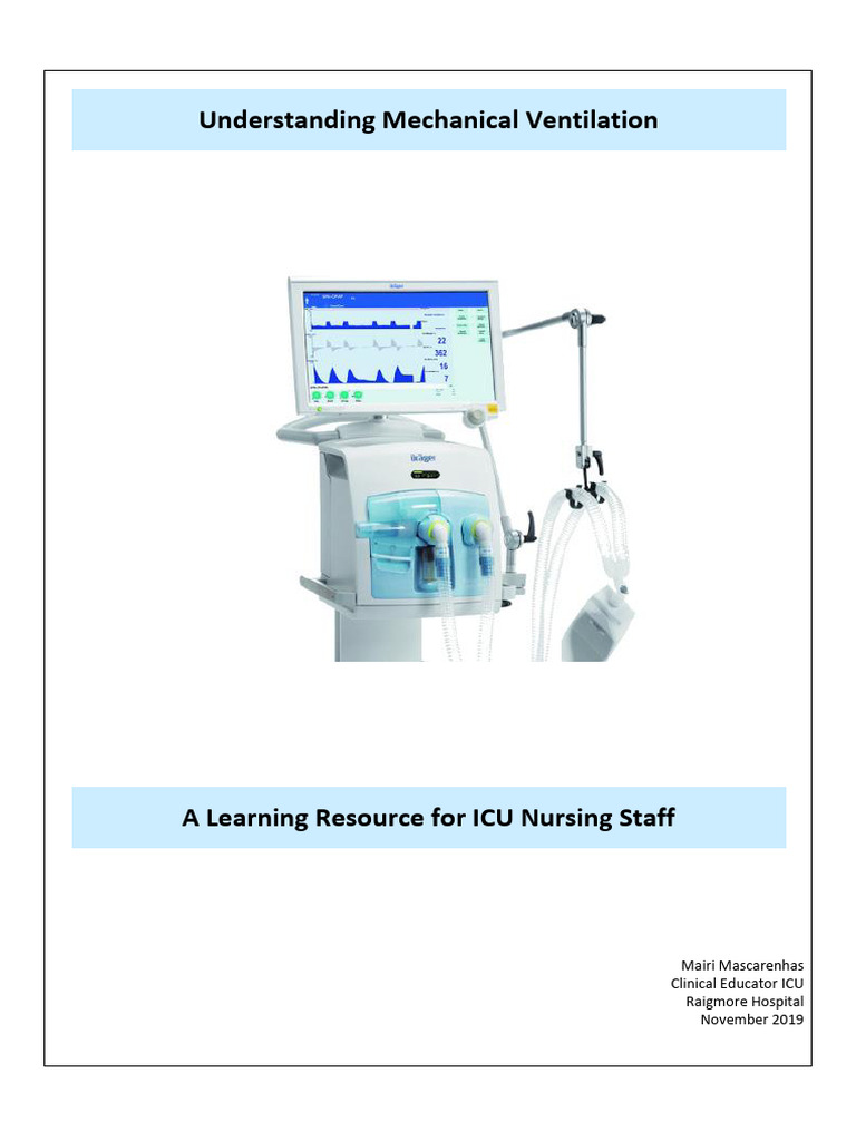 Mechanical Ventilation Learning Resource | PDF | Breathing | Lung