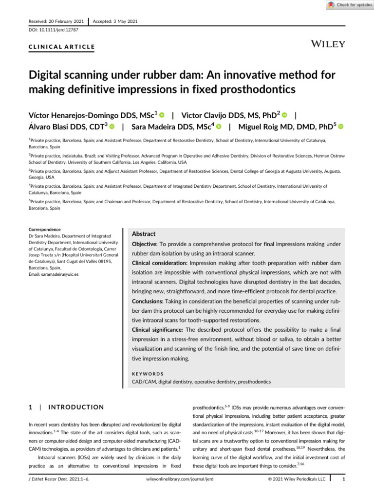 10 1111@jerd 12787 | PDF | Tooth | Mouth