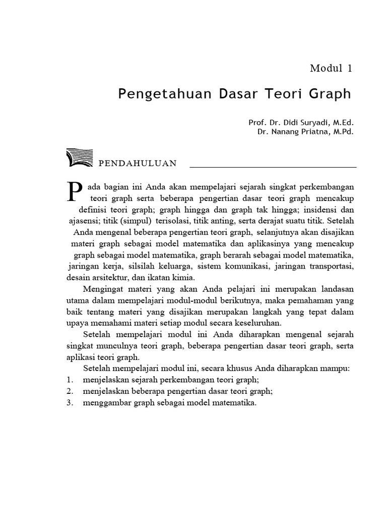 Dasar Teori Graph dan Aplikasinya | PDF | Metode & Bahan Ajar | Seni