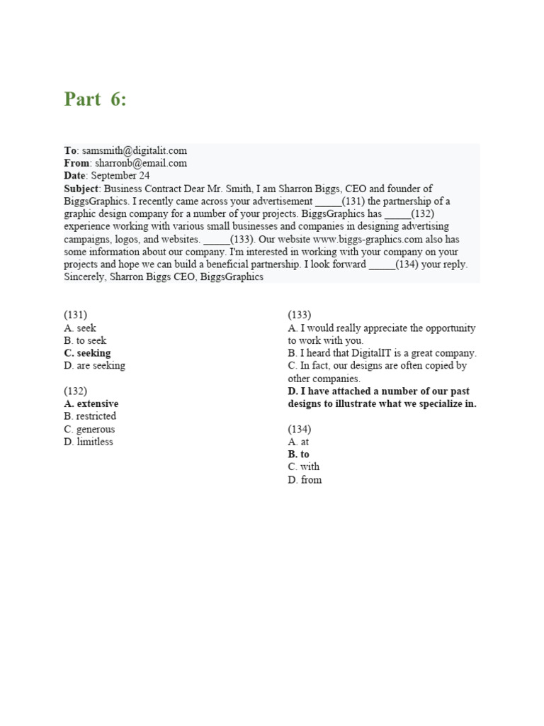 B41 Toeic | PDF | Kitchen | Lunch