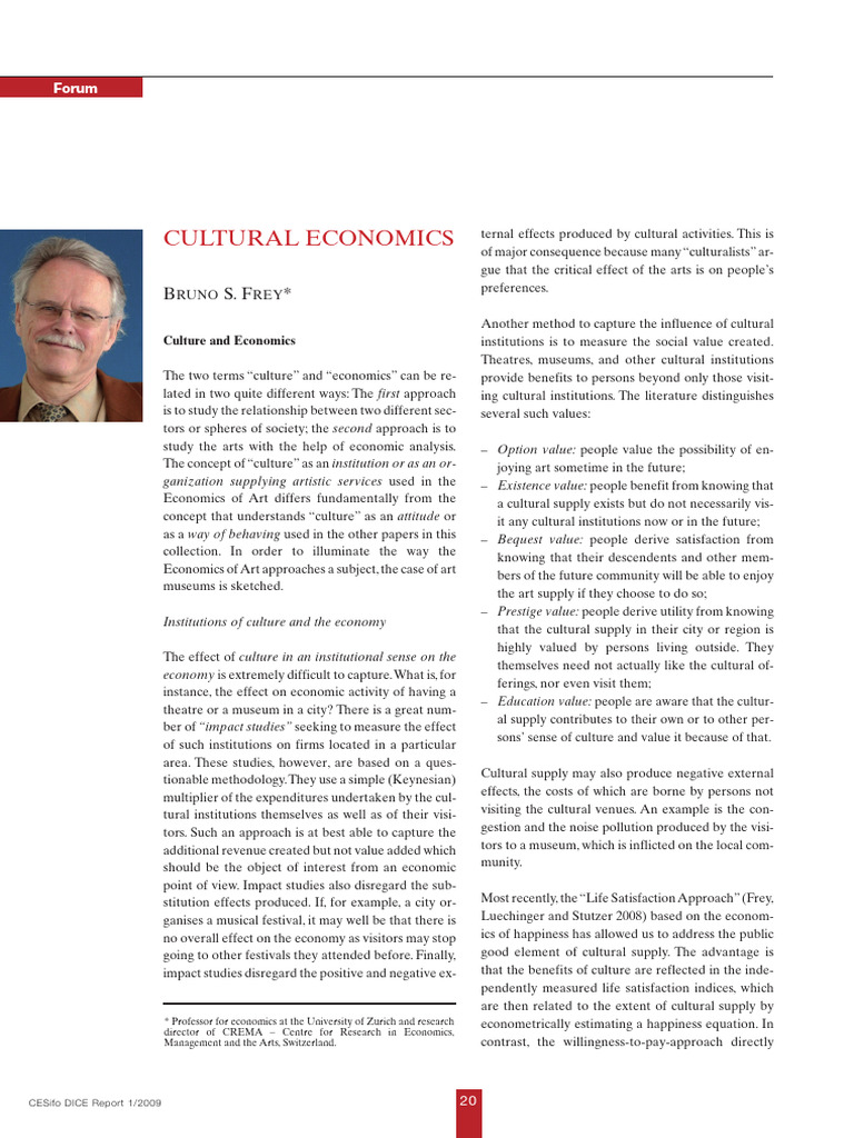 cultural-economics-1 | PDF | Elasticity (Economics) | Economics