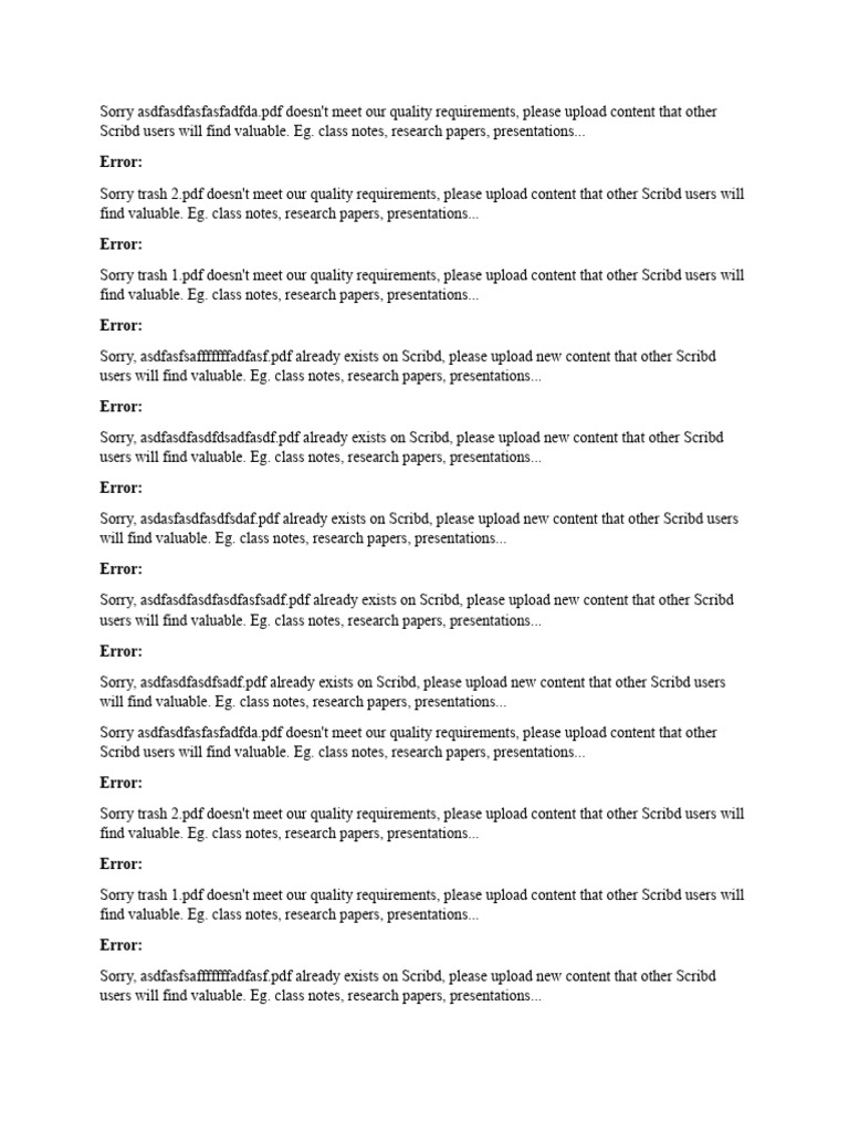 Error | Download Free PDF | Scribd | Distributed Computing Architecture