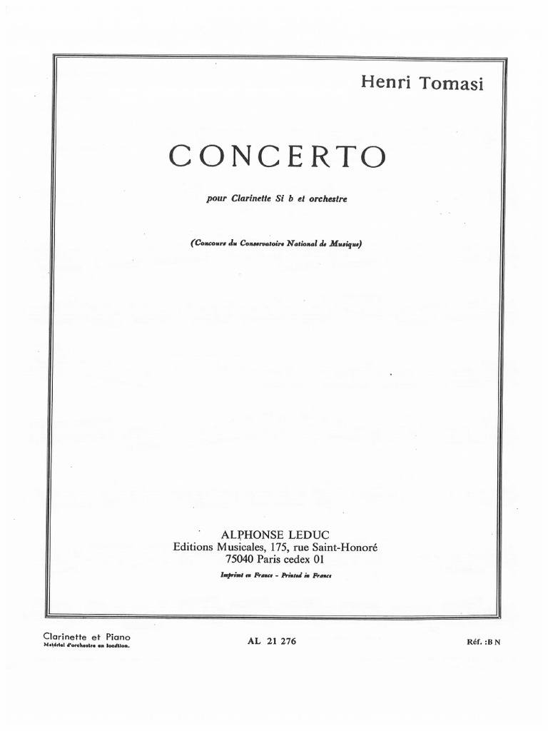 Clarinete TOMASI | PDF